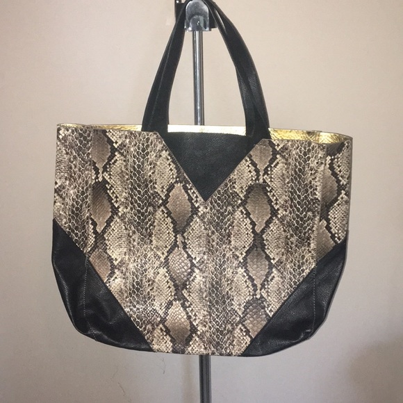 Bags | Snake Print Tote | Poshmark